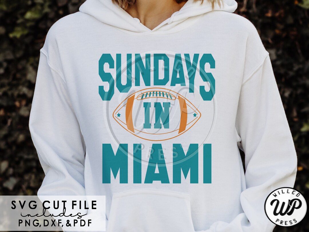 Sundays in Miami, Football Svg, Sublimination, Dtf Printing, Png ...