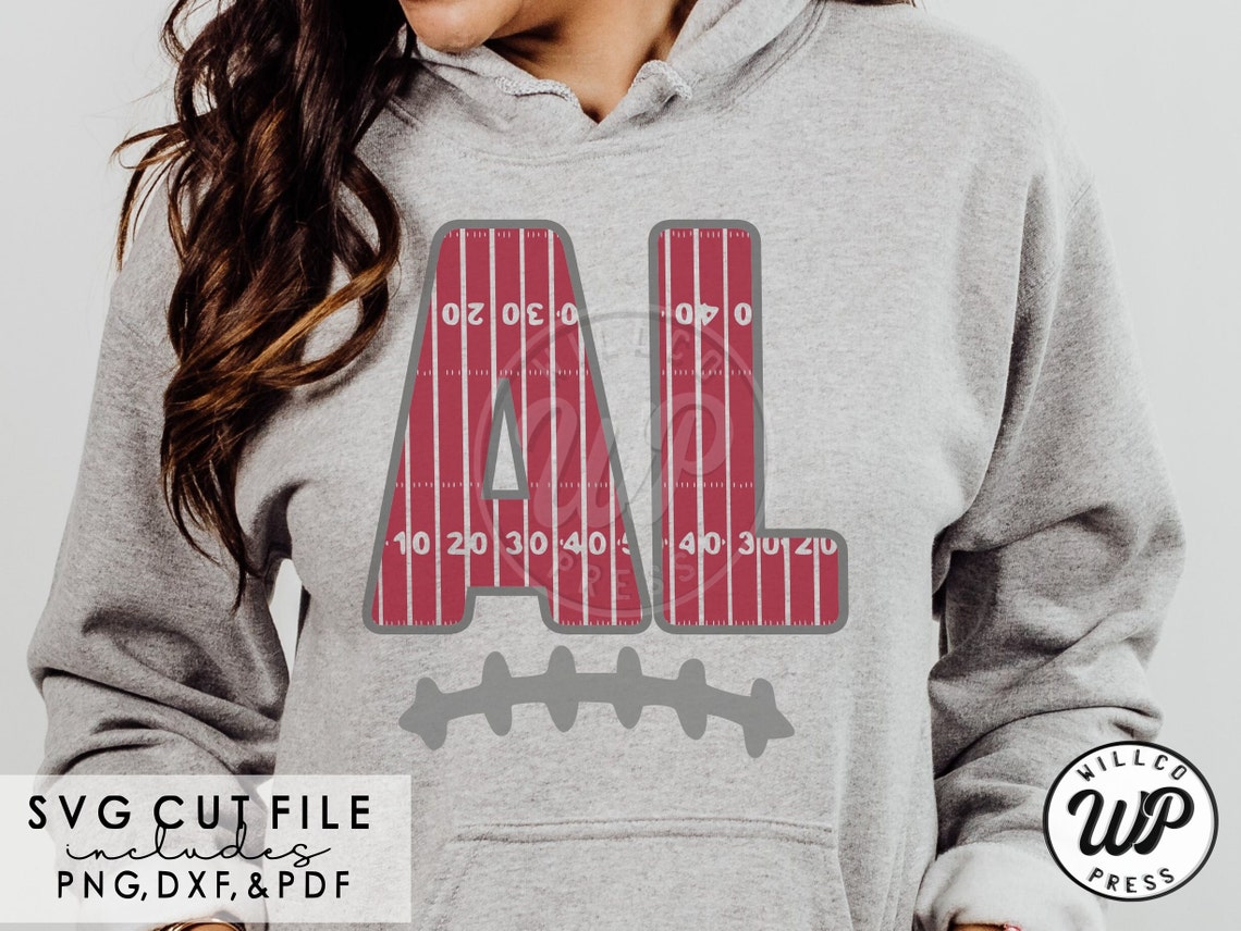 AL Football Svg Alabama Initials Png Dxf Svg Files for - Etsy