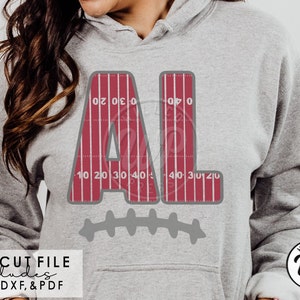 AL Football Svg, Alabama Initials, Png, Dxf, Svg Files for Cricut ...