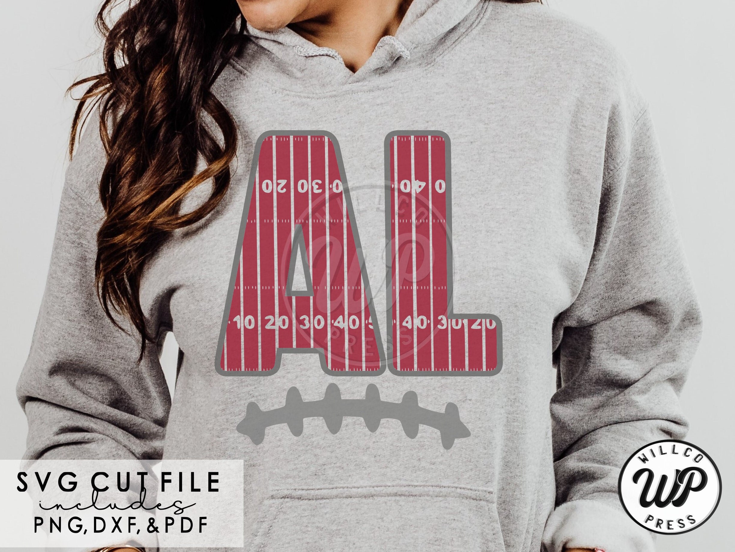 AL Football Svg Alabama Initials Png Dxf Svg Files for - Etsy