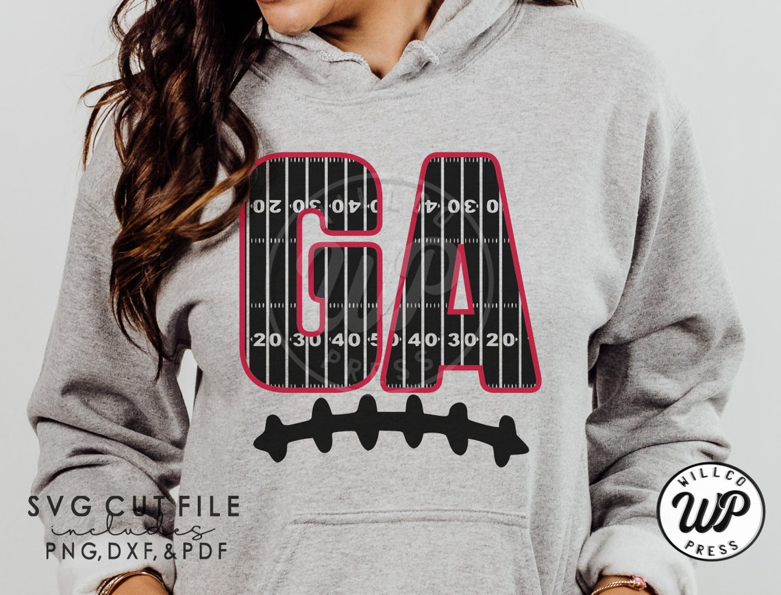 GA Football Svg Georgia Initials Png Dxf Svg Files for - Etsy