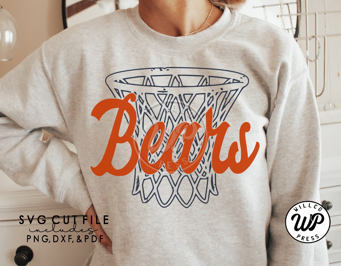 Bears Svg Basketball Svg Retro Net Png Dxf Svg Files for - Etsy