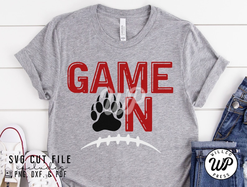 Game on Svg Bearcats Svg Wildcats Svg Football Svg Paw | Etsy