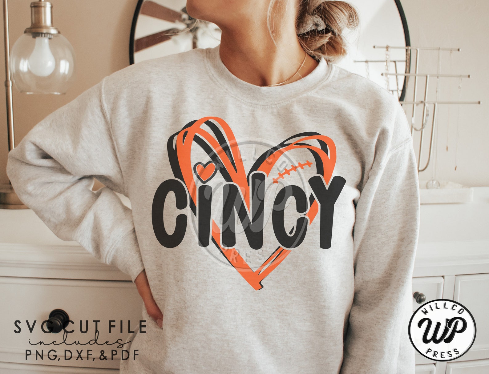 Cincy Hearts Svg, Football Svg, Png, Dxf, Svg Files for Cricut, Vinyl ...