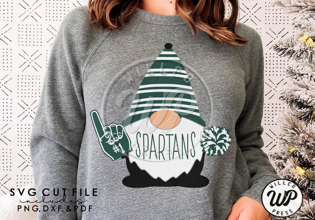 Spartans Gnome Svg, Christmas Gnome Svg, Santa Png, Dxf, Svg Files for ...