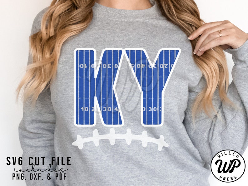 KY Football Svg Kentucky Initials Png Dxf Svg Files for - Etsy