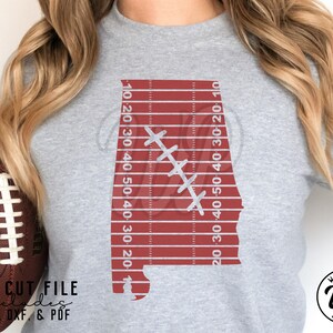 Alabama Football, SVG Files for Cricut, State Outline, Vinyl Cut File ...