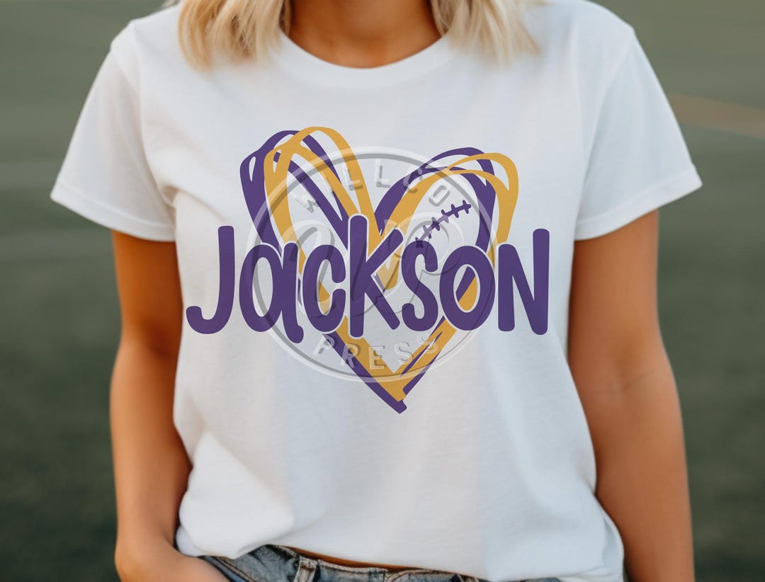 Jackson Hearts Svg, Football Svg, Png, Dxf, Svg Files for Cricut, Vinyl ...