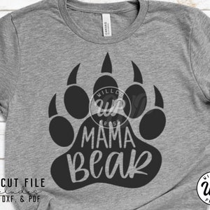 Mama Bear Svg, Mothers Day Svg, Mom Svg, Png, Dxf, Clipart, Cricut Cut ...