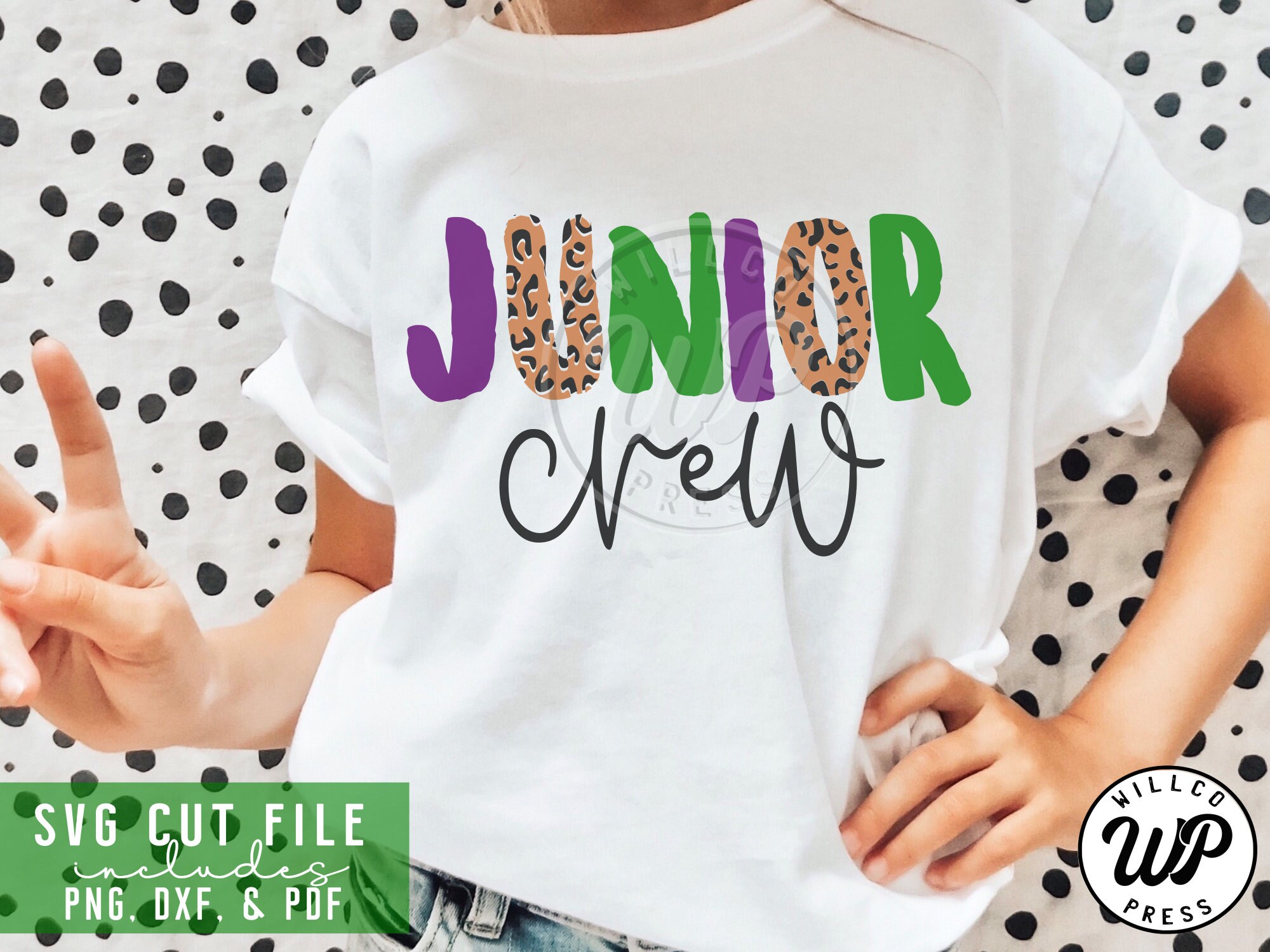 Junior Crew Svg Cheetah Print Svg Cut File Svg Eps Dxf - Etsy