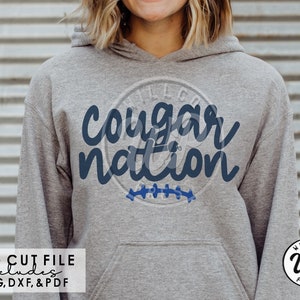 Cougar Nation Svg Cougars Football Png Dxf Svg Files for - Etsy