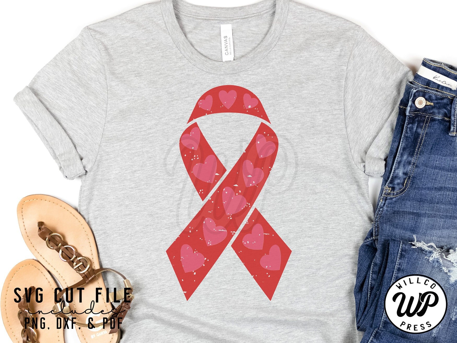Wear Red Svg Wear Red Day Svg Awareness Ribbon Svg Wear Red - Etsy