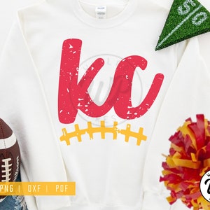 KC Football Svg, Kansas City Svg, Grunge Distressed, Png, Dxf, Svg ...