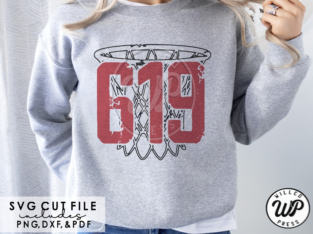 619 Basketball Png, San Diego CA, Area Code Svg, Grunge Distressed ...