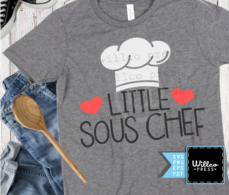 Little Sous Chef Svg Png Dxf Svg Files for Cricut Shirt - Etsy