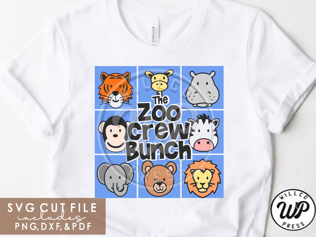 Zoo Crew Bunch, Zoo Animals Svg, Png, Dxf, Svg Files for Cricut ...