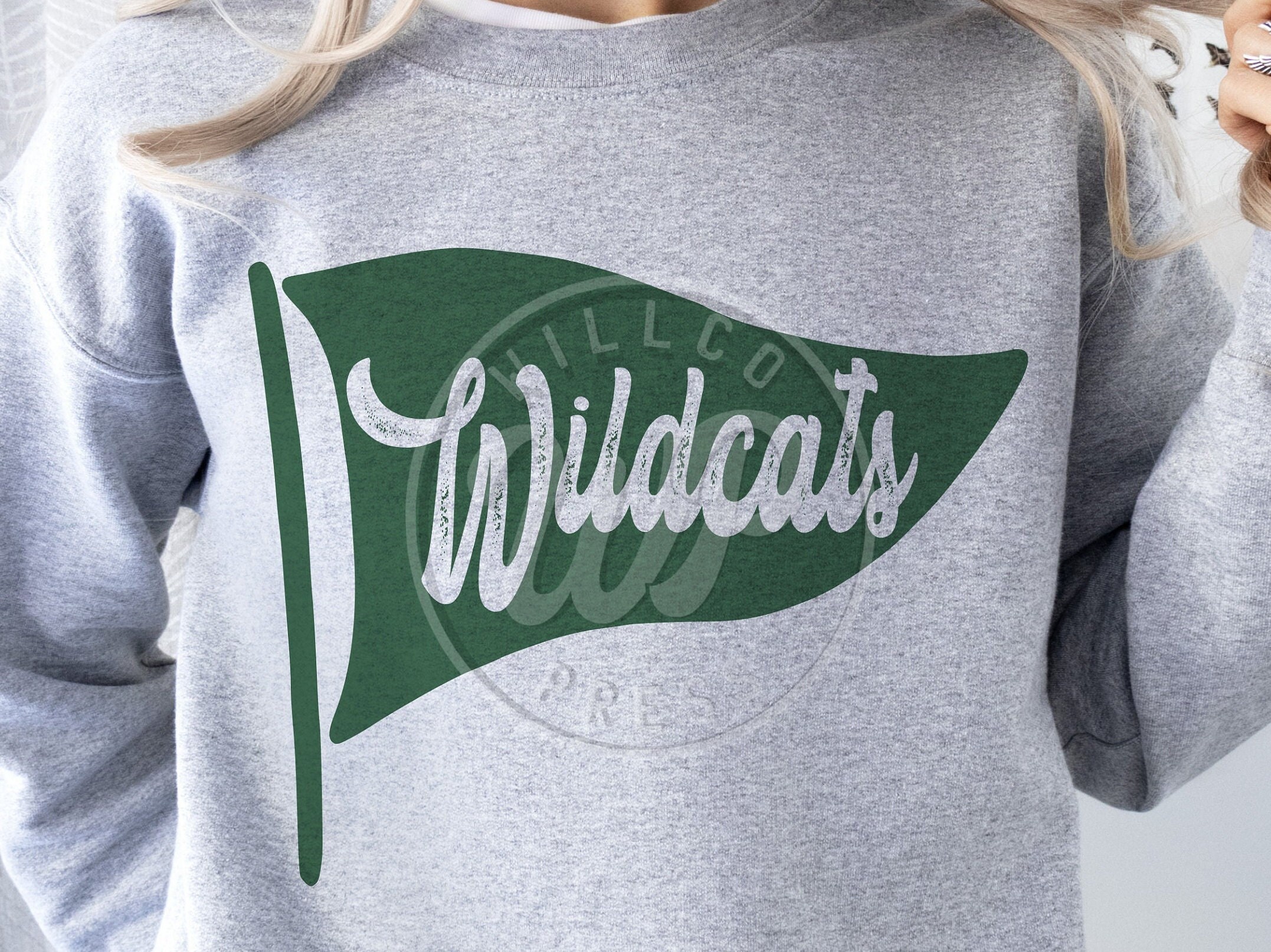 Wildcats Pennant Svg, Team Flag Svg, Vintage Football Svg, Digital ...