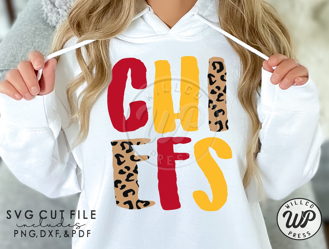 Chiefs Graffiti Svg Cheetah Print Svg Files for Cricut Dxf - Etsy