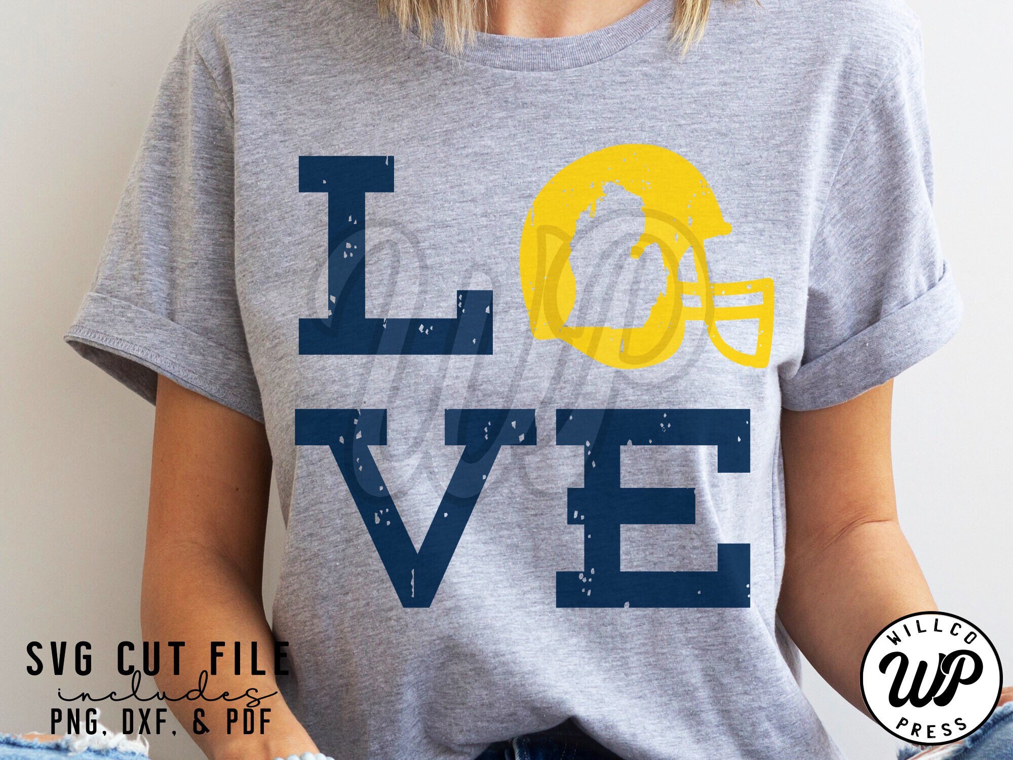 Michigan Football Svg Love Svg Grunge Distressed Png Dxf - Etsy