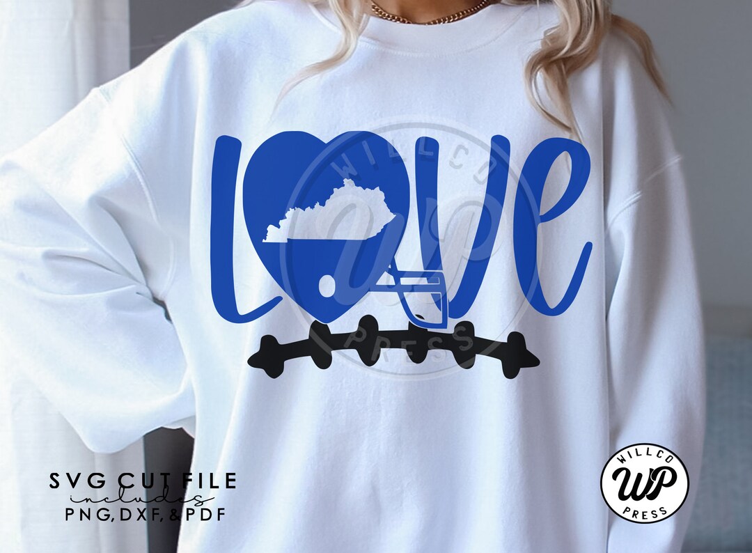 Kentucky Love Svg, Football Svg, Heart Helmet, Png, Dxf, Svg Files for ...