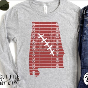 Alabama Football, SVG Files for Cricut, State Outline, Vinyl Cut File ...