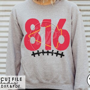 816 Football Svg, Kansas City Svg, Grunge Distressed, Png, Dxf, Svg ...