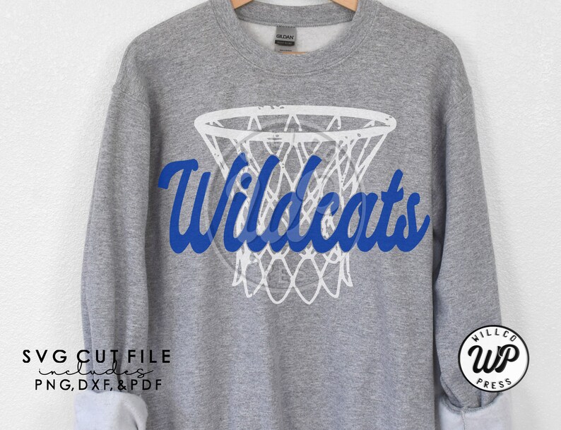 Wildcats Basketball, Wildcats Net Svg, Grunge Distressed, Png, Dxf, Svg ...
