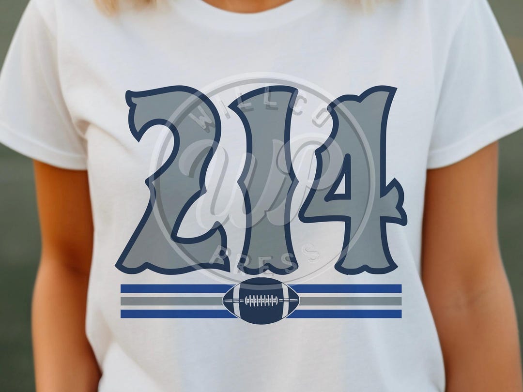 214 Football Png, Dallas Svg, 300 Dpi Clipart, Texas Area Code, Dtf ...