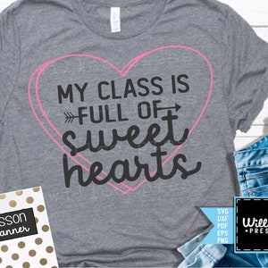 Teacher Svg, Teacher Valentines Svg, Teacher Shirt, Valentine Svg ...