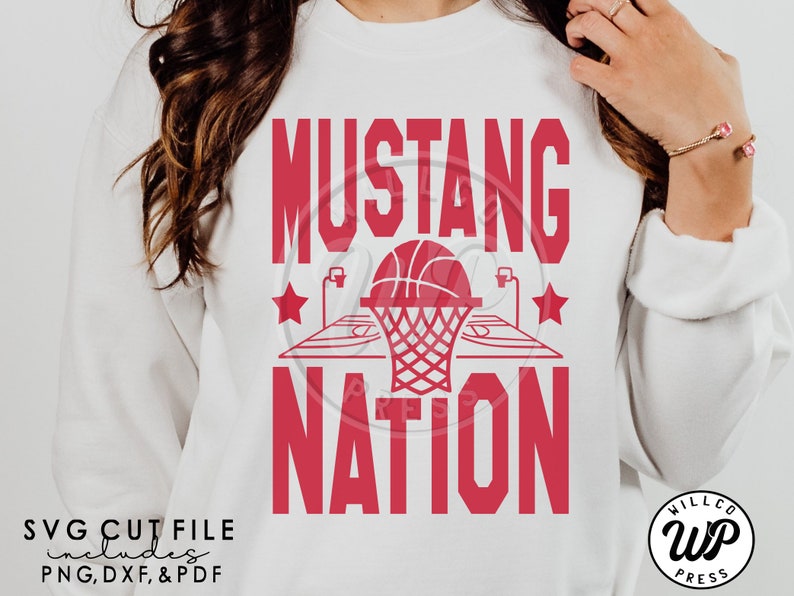 Mustang Nation Svg Mustangs Basketball Retro Design Png - Etsy