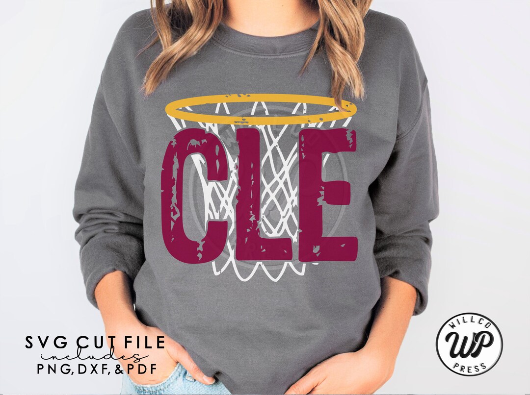 CLE Basketball Svg, Cleveland Svg, Grunge Distressed, Png, Dxf, Svg ...
