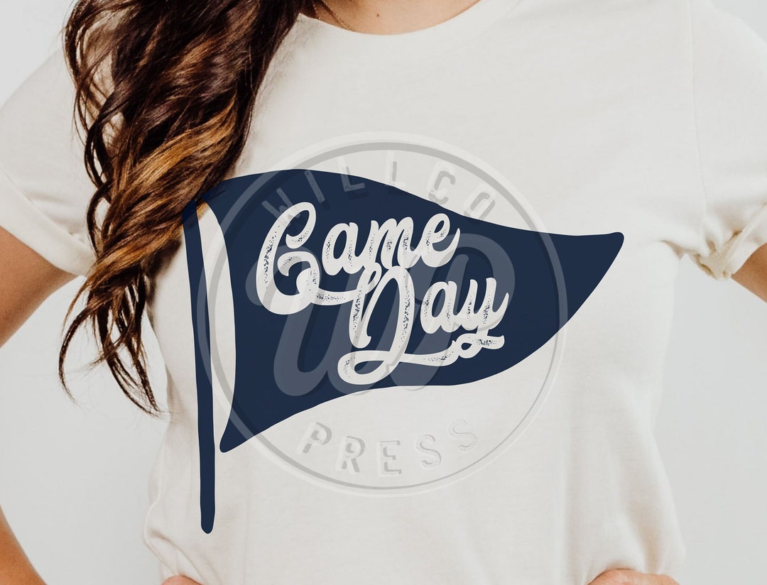Game Day Svg, Pennant Flag, Vintage Football Svg, Digital Download, Png ...