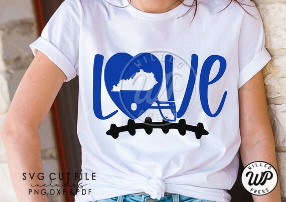 Kentucky Love Svg Football Svg Heart Helmet Png Dxf Svg - Etsy