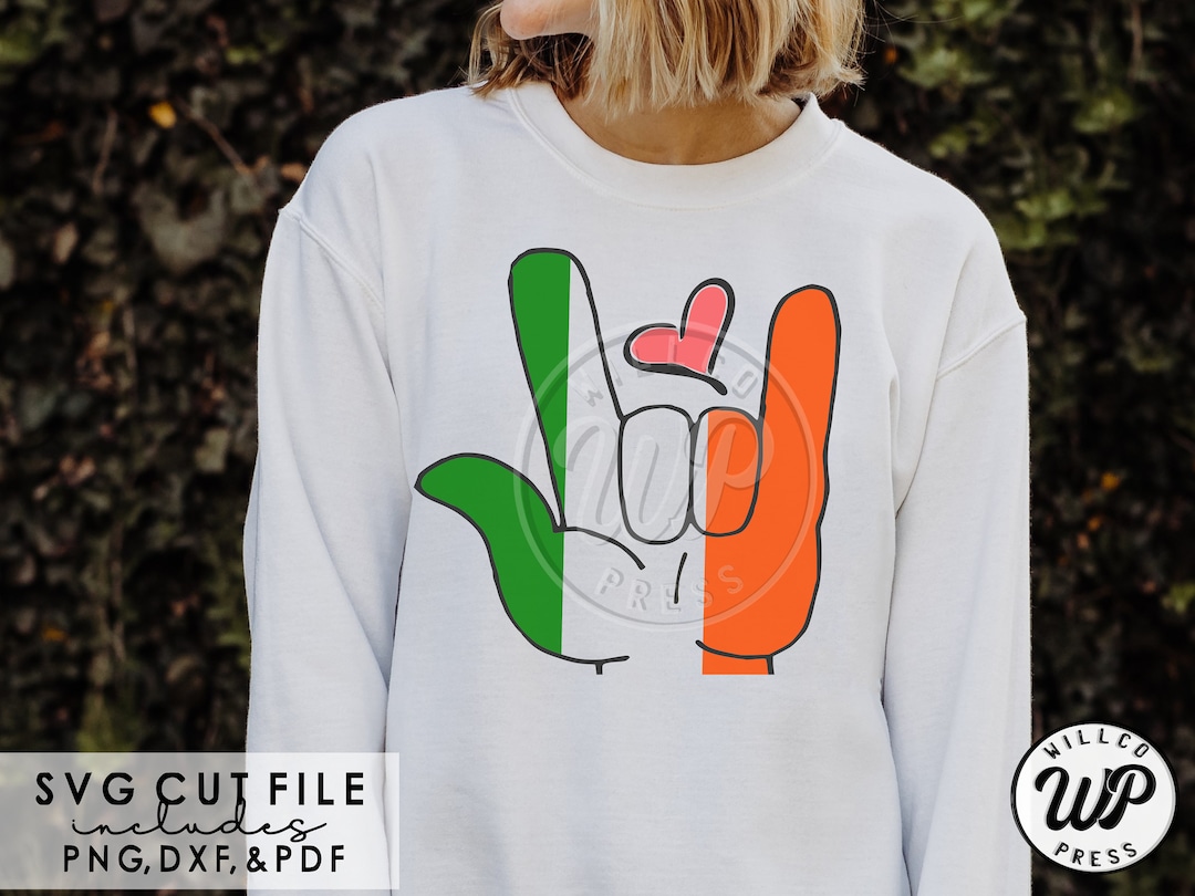 Irish Love Sign, Ireland Flag Svg, Svg Files for Cricut, Dtf Printing ...