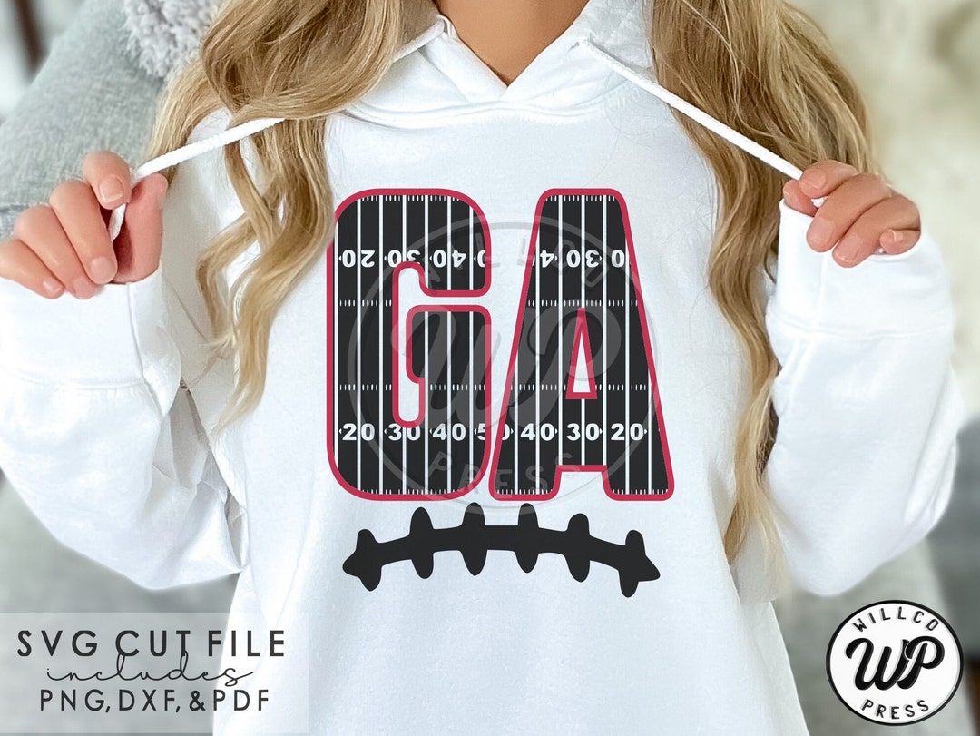 GA Football Svg, Georgia Initials, Png, Dxf, Svg Files for Cricut ...