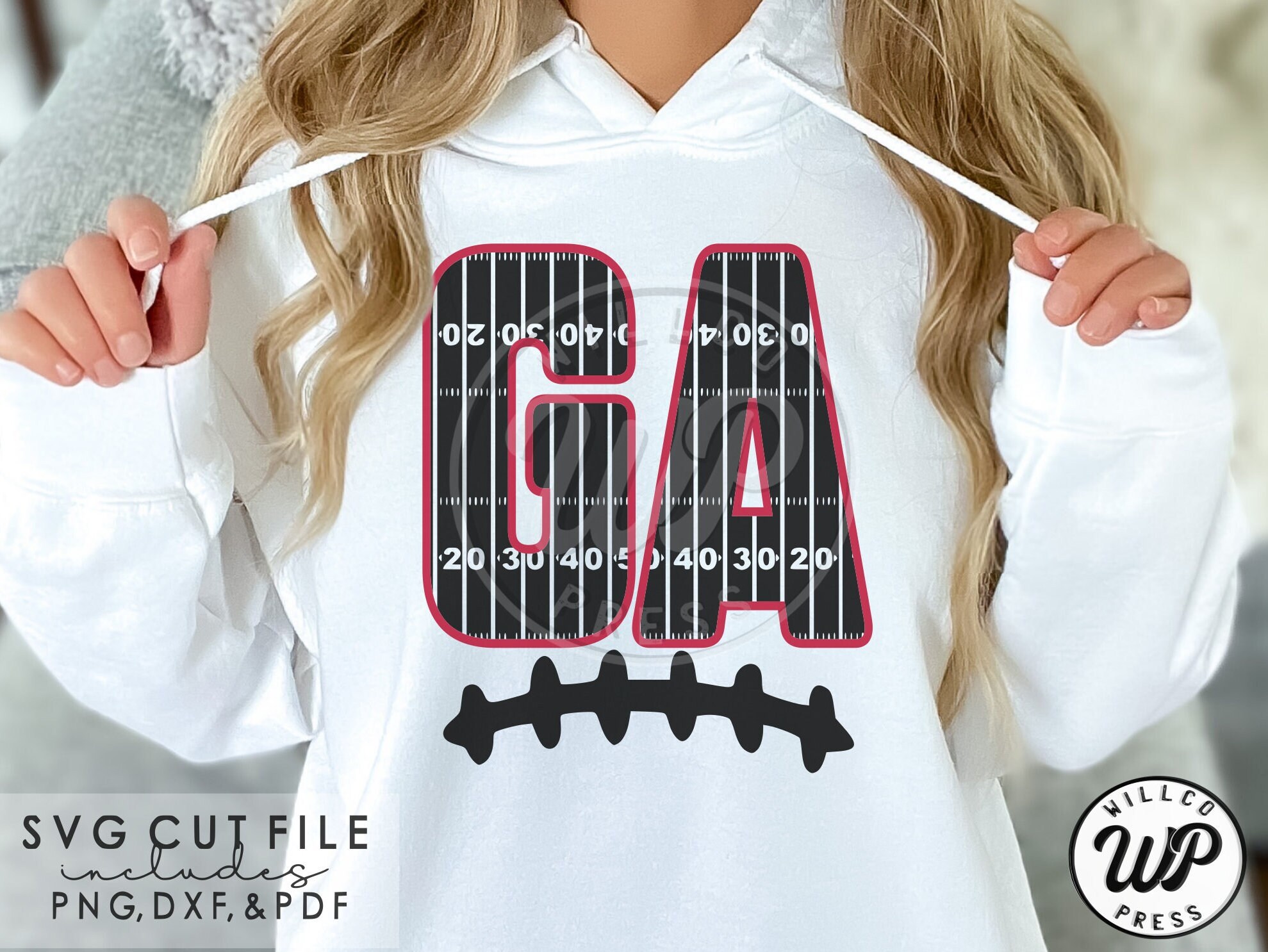 GA Football Svg Georgia Initials Png Dxf Svg Files for - Etsy