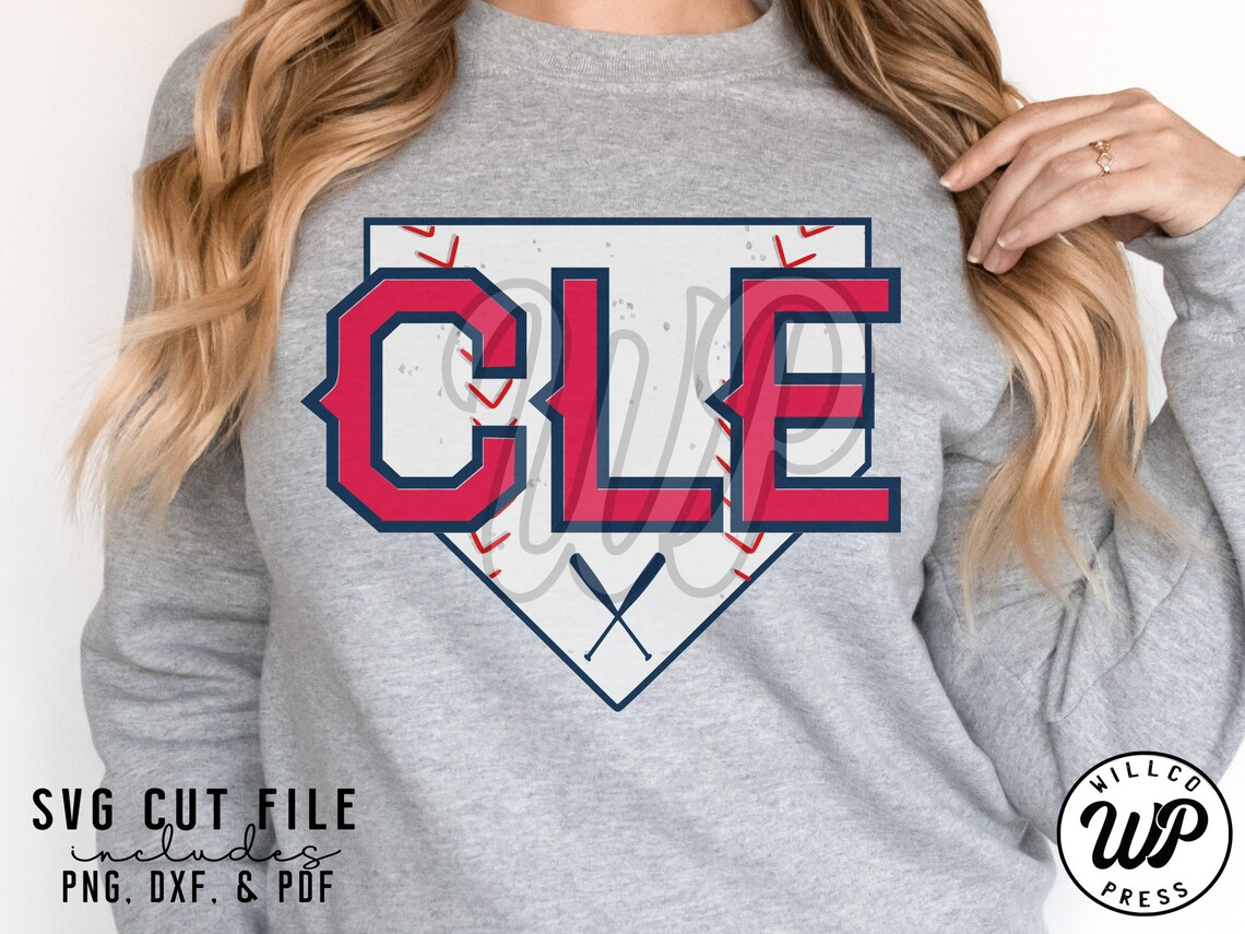 CLE Baseball Svg Cleveland Svg Airport Code Grunge - Etsy