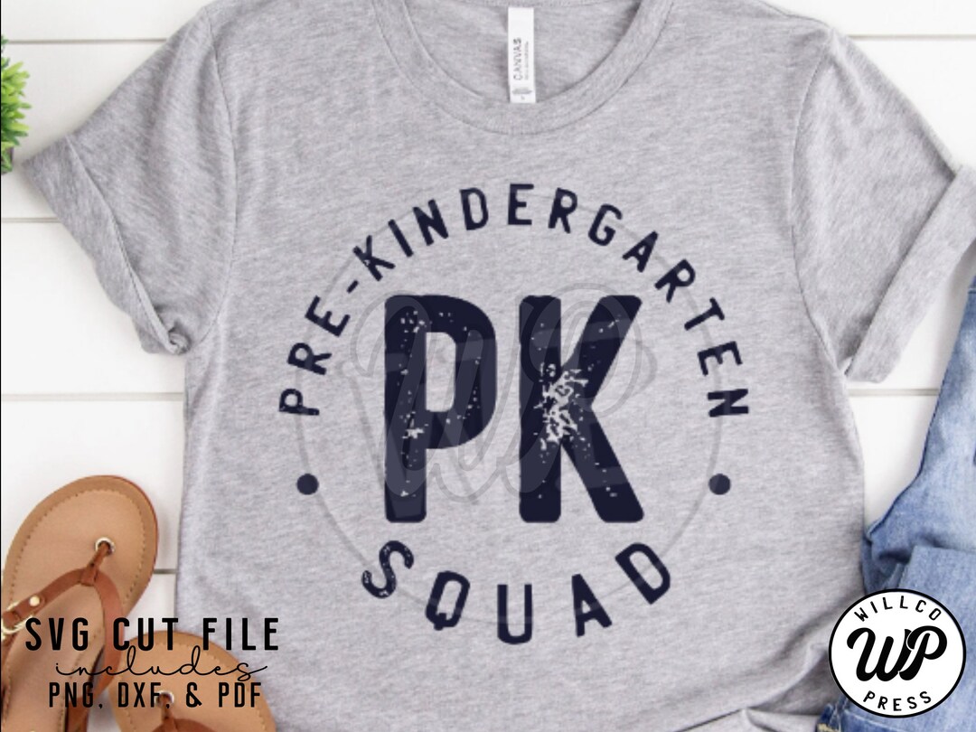 Pre K Squad Svg, Pre Kindergarten, Teacher Svg, Grunge Distressed, Png ...