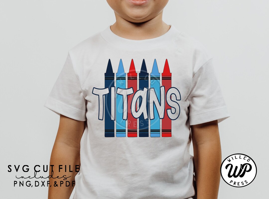 Titans Svg, Crayons Svg, Sport Team Colors, Kids Svg, Png, Dxf, Svg ...