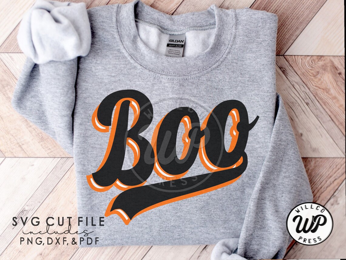 Boo Halloween Png, Svg Files for Cricut, Dtf Transfer Image, Digital ...