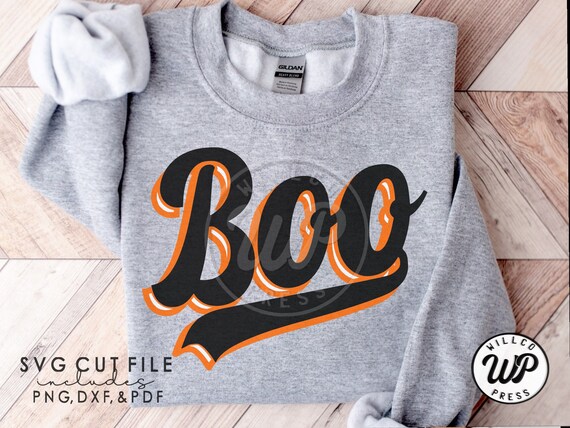 Boo Svg Retro Halloween Svg Png Dxf Svg Files for Cricut - Etsy