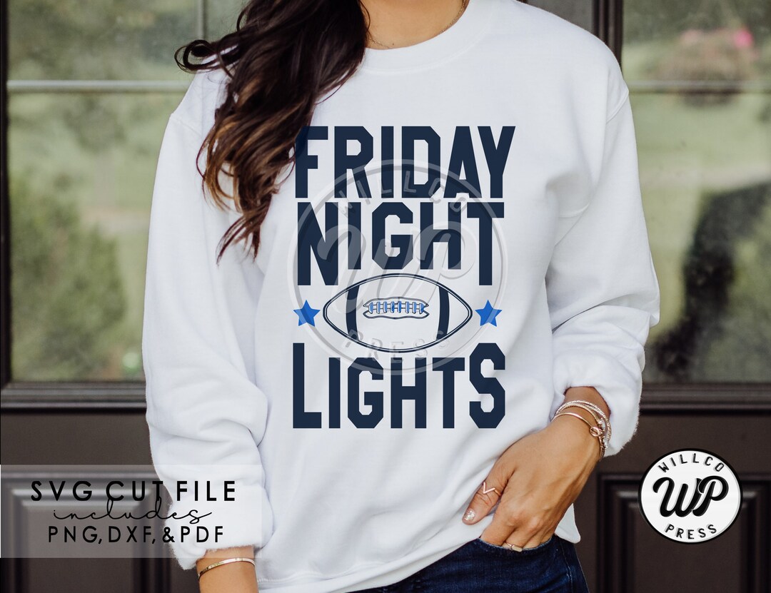Friday Night Lights Svg, Football Svg, Retro, Png, Dxf, Svg Files for ...