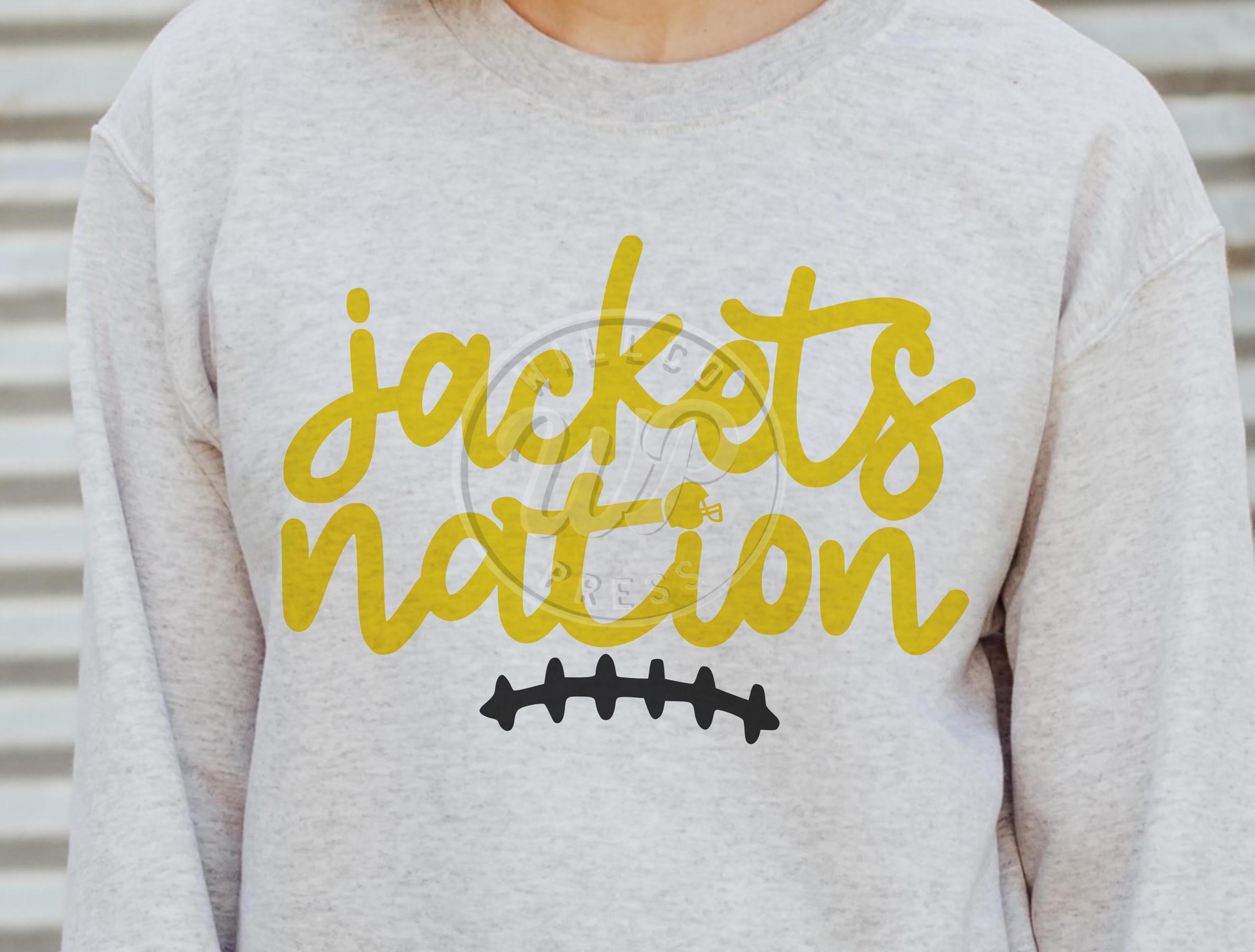 Jackets Nation Svg, Jackets Football Svg, Yellow Jackets Png, Dxf, Svg ...