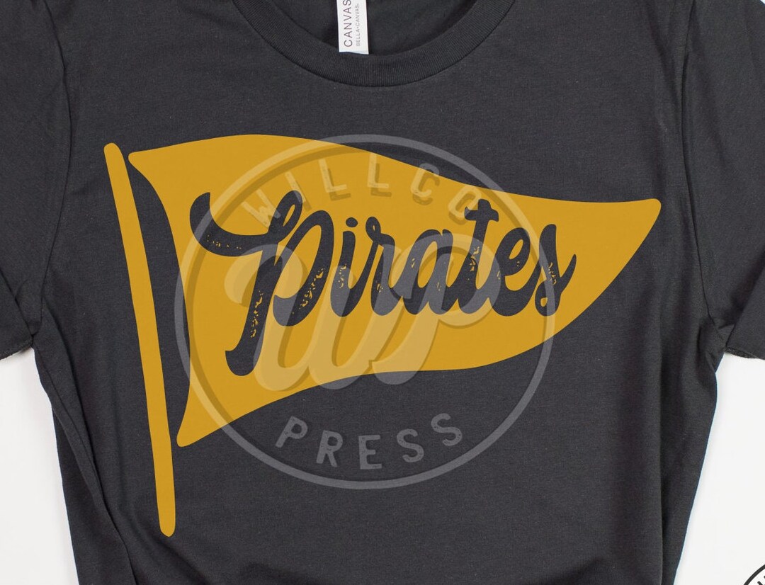 Pirates Pennant Svg, Team Flag Svg, Vintage Football Svg, Digital ...