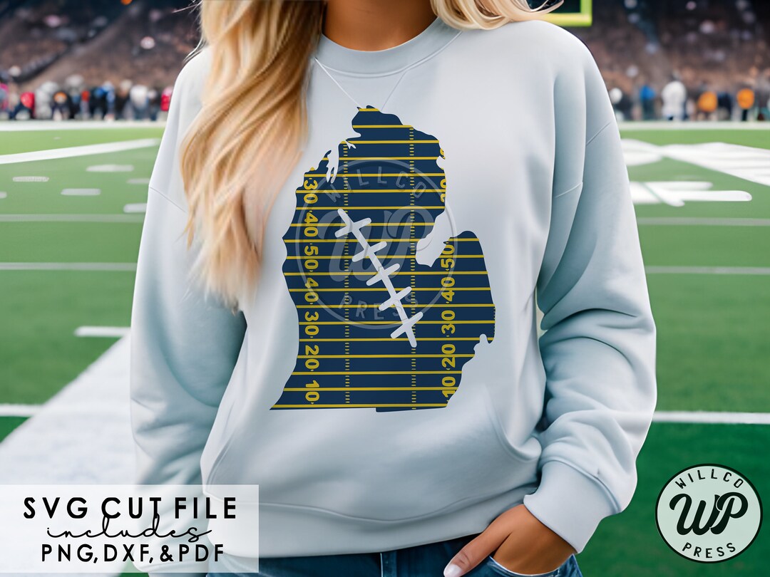 Michigan Football Svg Michigan Svg Football Svg Michigan - Etsy