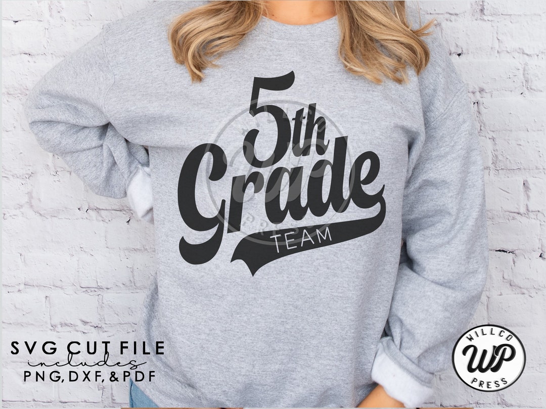5th Grade Team Retro Teacher Svg Fifth Grade Png Dxf Svg - Etsy