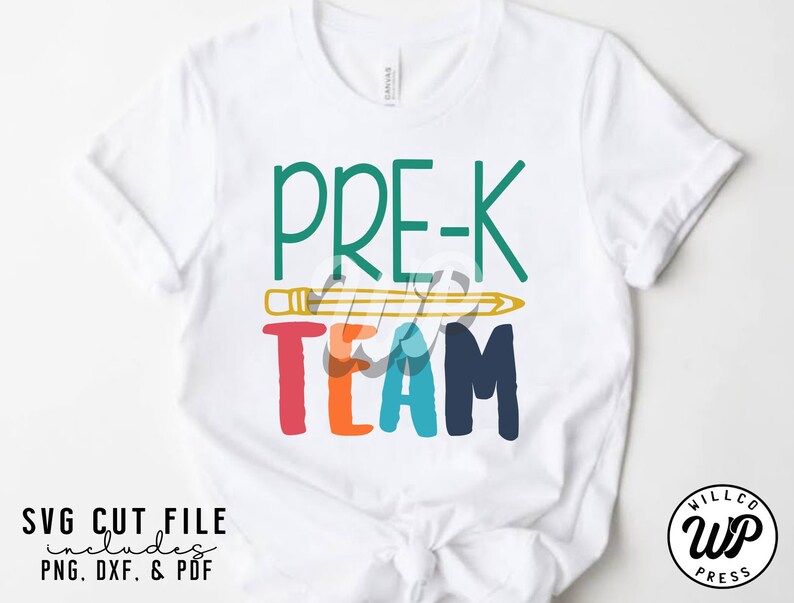 Pre K Team Svg Teacher Teams Svg Pre Kindergarten Png Dxf - Etsy