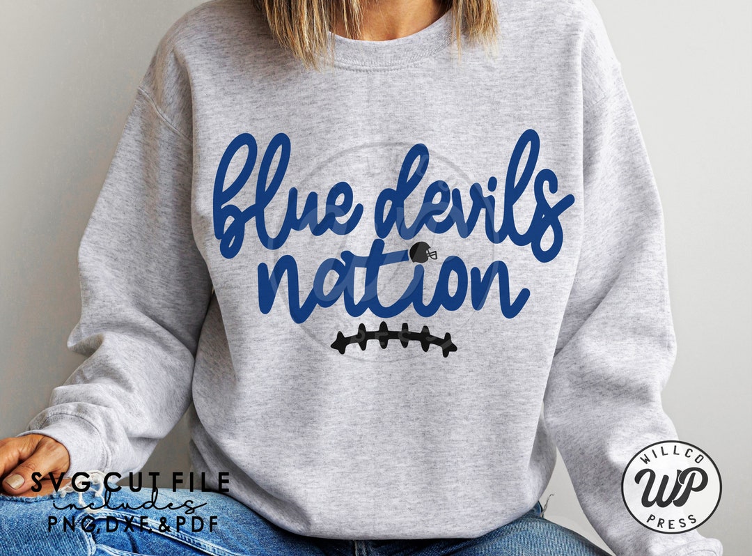 Blue Devils Nation, Football Svg, Png, Dxf, Svg Files for Cricut, Shirt ...
