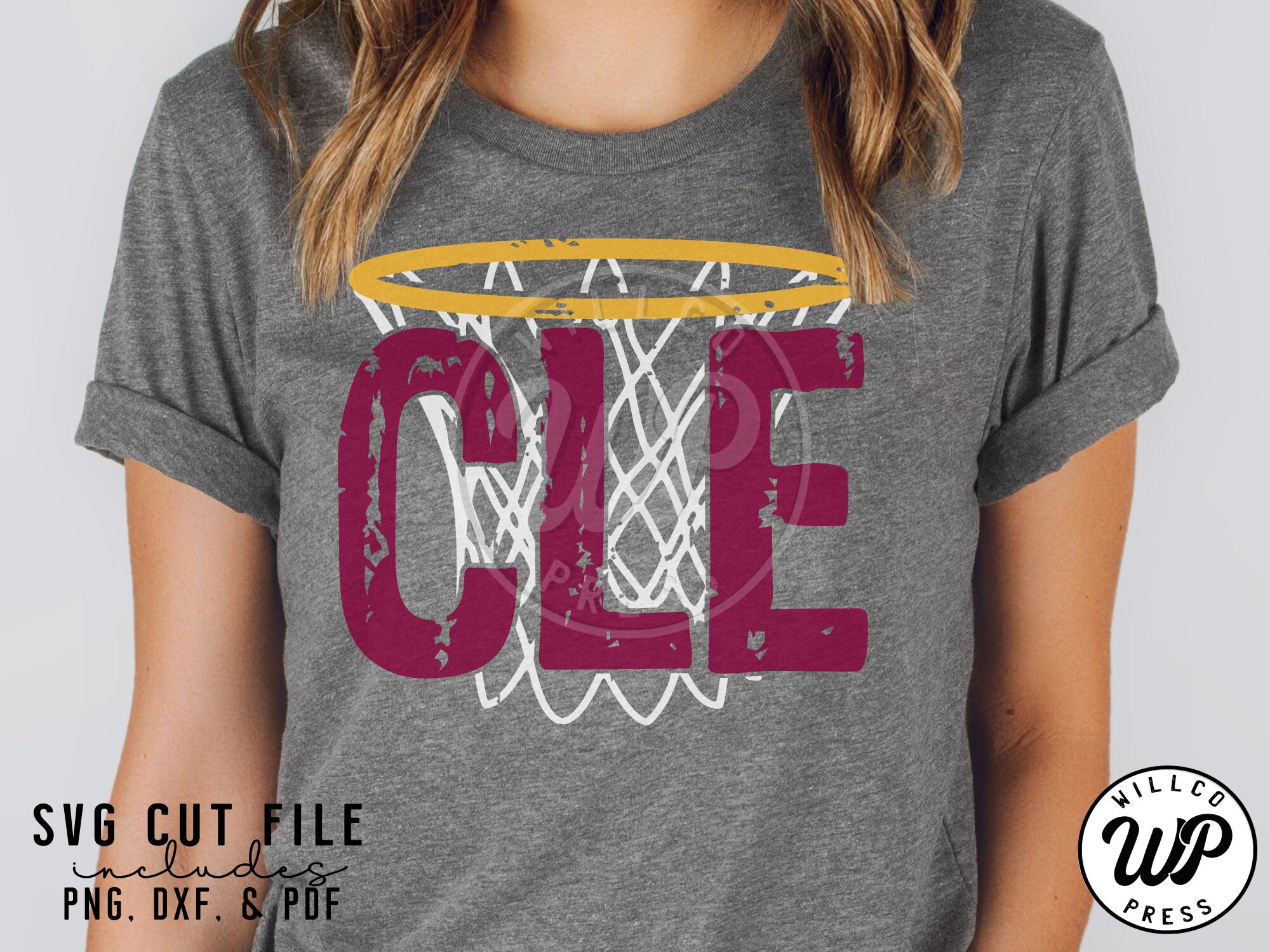 CLE Basketball Svg, Cleveland Svg, Grunge Distressed, Png, Dxf, Svg ...
