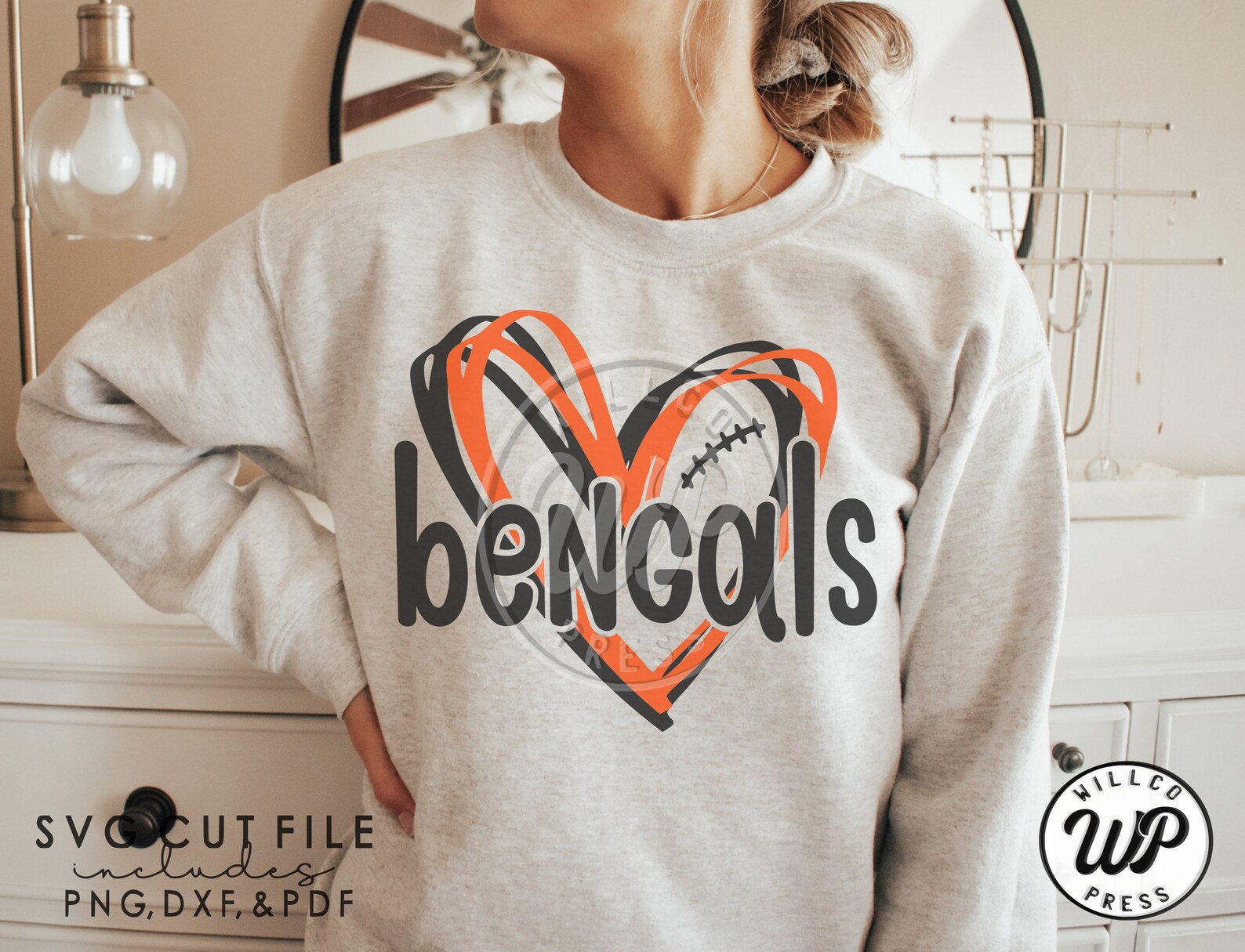Bengals Hearts Svg, Football Svg, Png, Dxf, Svg Files for Cricut, Vinyl ...